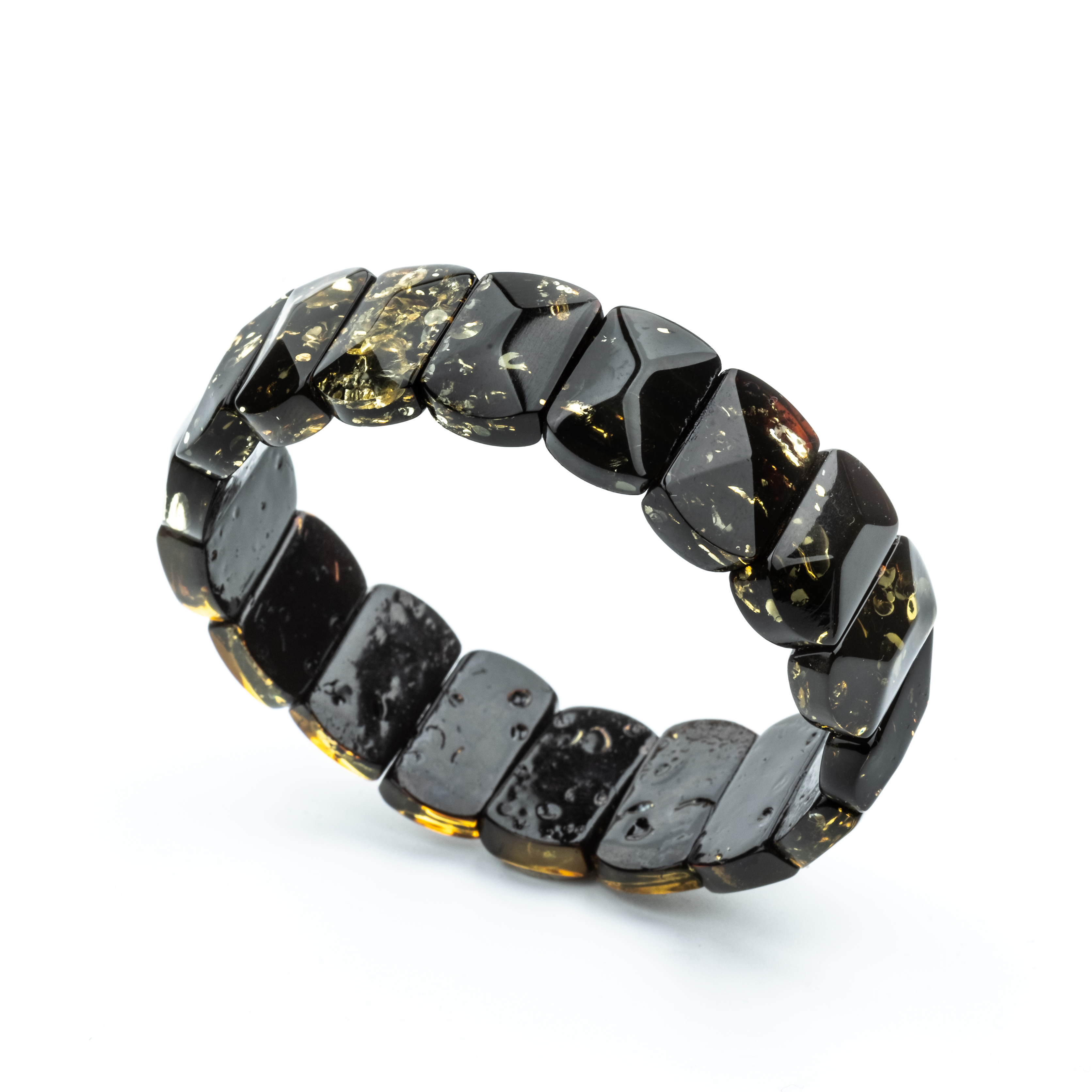 Dark Amber Bracelet "Pyramid" - Amber Queen - Buy Now