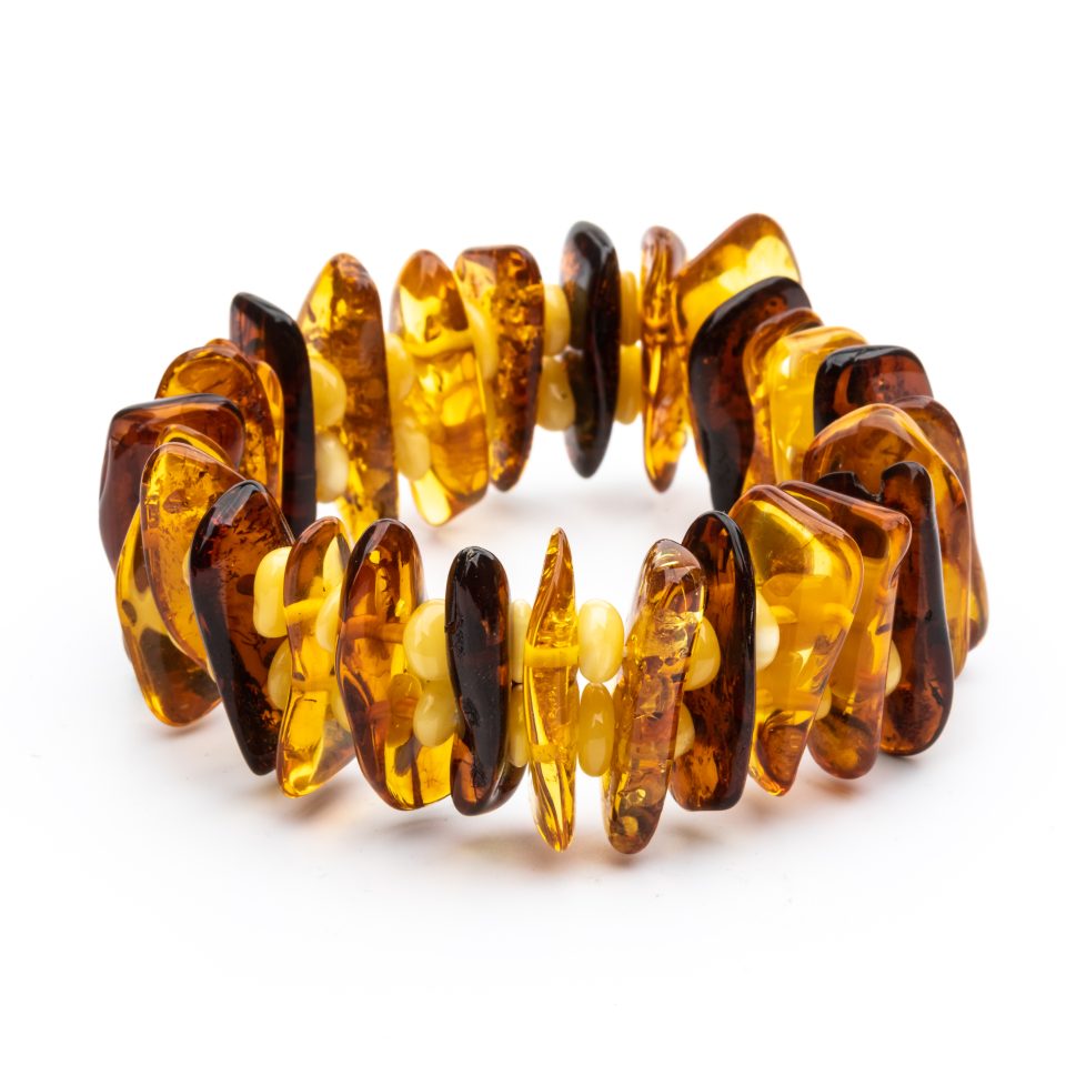 Baltic Amber Bracelet "Iridium" Multi color - Amber Queen