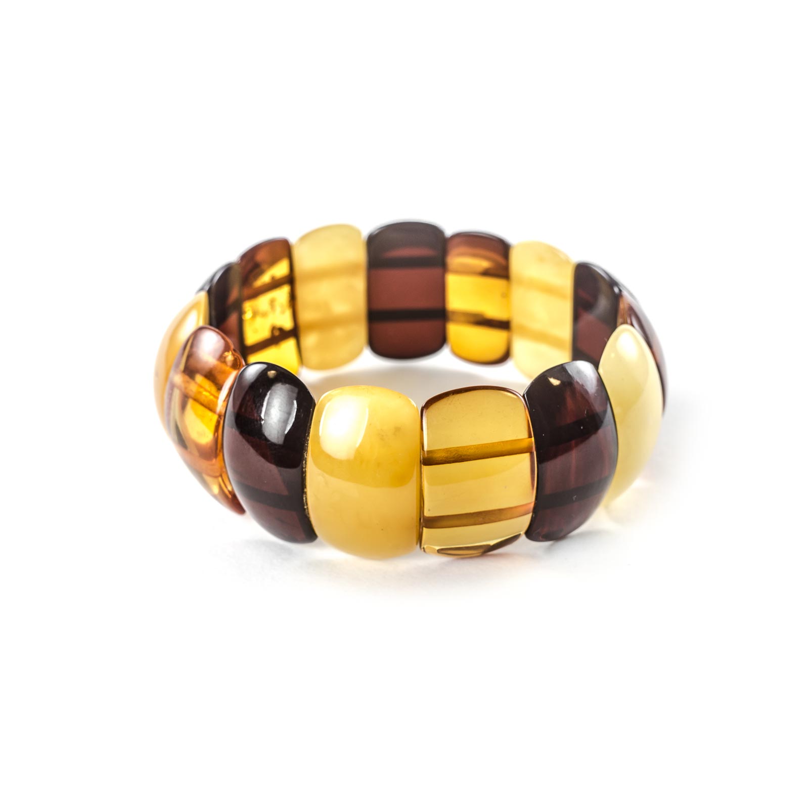 Natural Baltic Amber Bracelet "Balance" Colored - Amber Queen